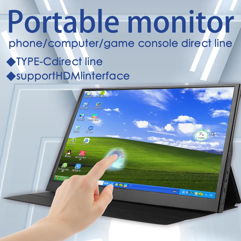 Panel-t-ctil-port-til-para-ordenador-monitor-compatible-con-HDMI-usb ...