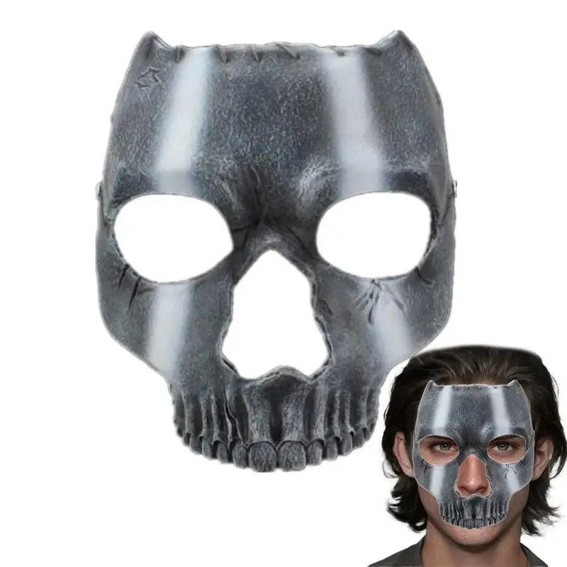 Halloween-Evil-Devil-Party-Mask-Skull-Face-Cover-Role-Play-Resin-Face ...