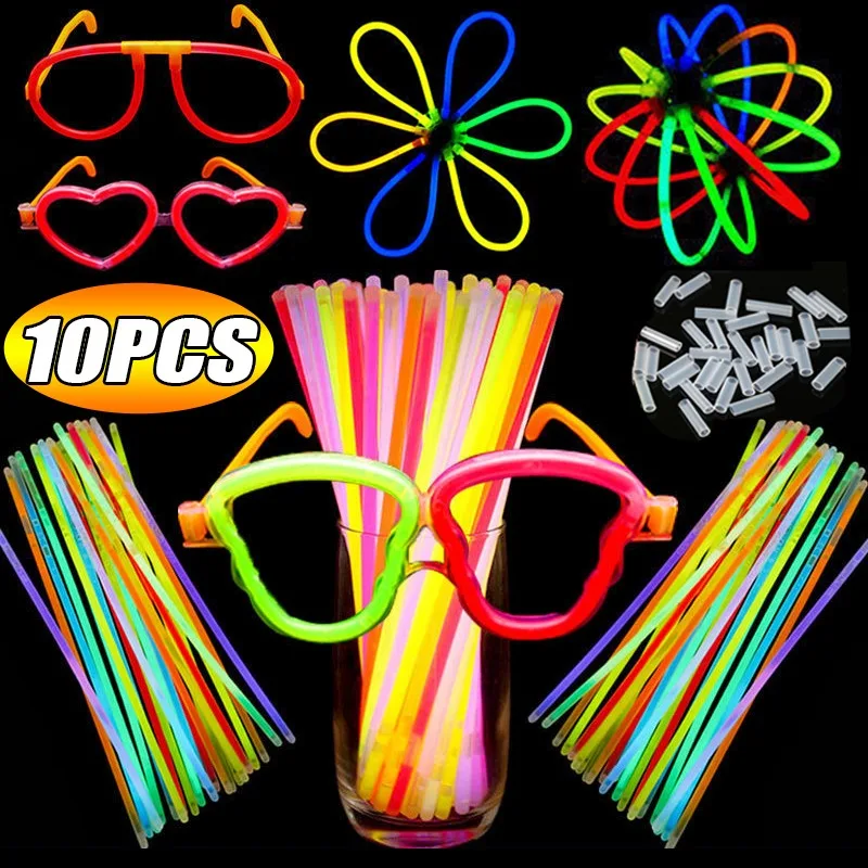 Fluorescence Glow Sticks Connector Glow in The Dark DIY Multi Shapes ...