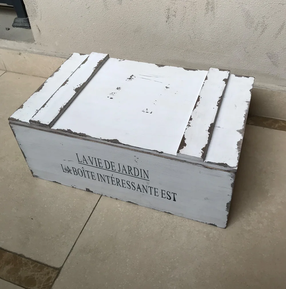 Cut-Out-Handles-Lid-Rectangle-Solid-Shabby-Chic-White-Wood-Storage-Box ...