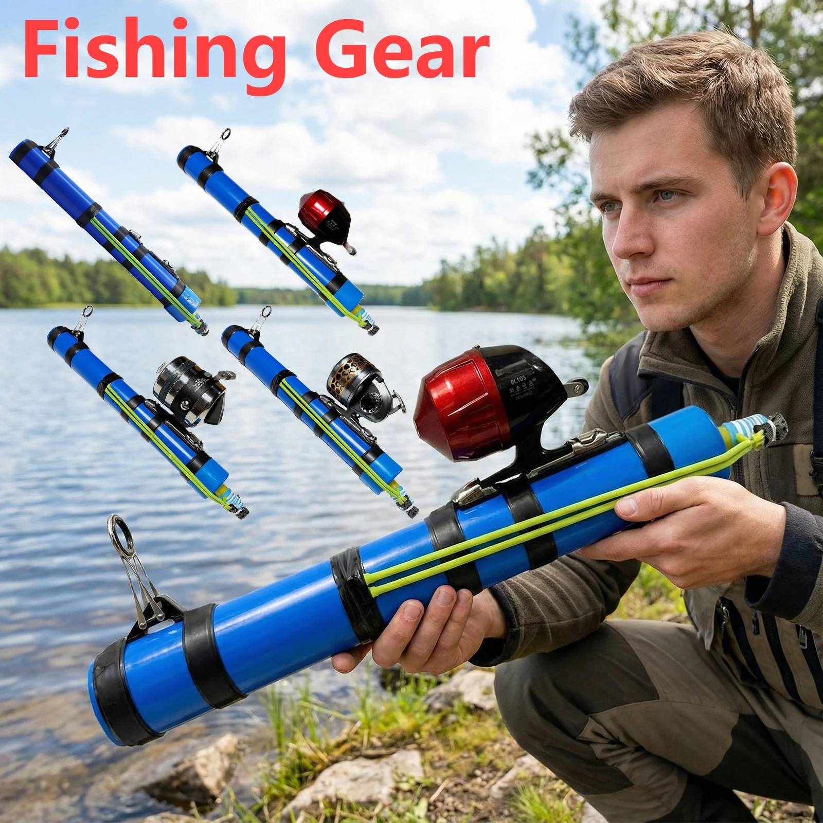 Lure Launcher Fishing Tool Reusable Compact Fishing Catapult Rod Holder ...