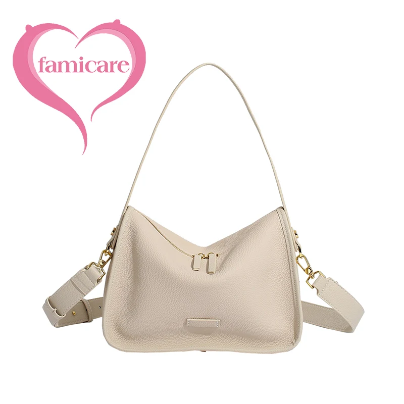 New-Lady-Versatile-Genuine-Leather-Handbag-Fashion-Solid-Color-Female ...