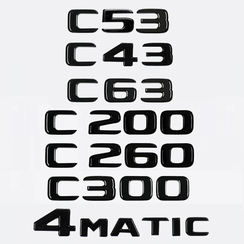 Car-Trunk-Words-Logo-Badge-Emblem-Decals-Sticker-For-Mercedes-Benz-C ...