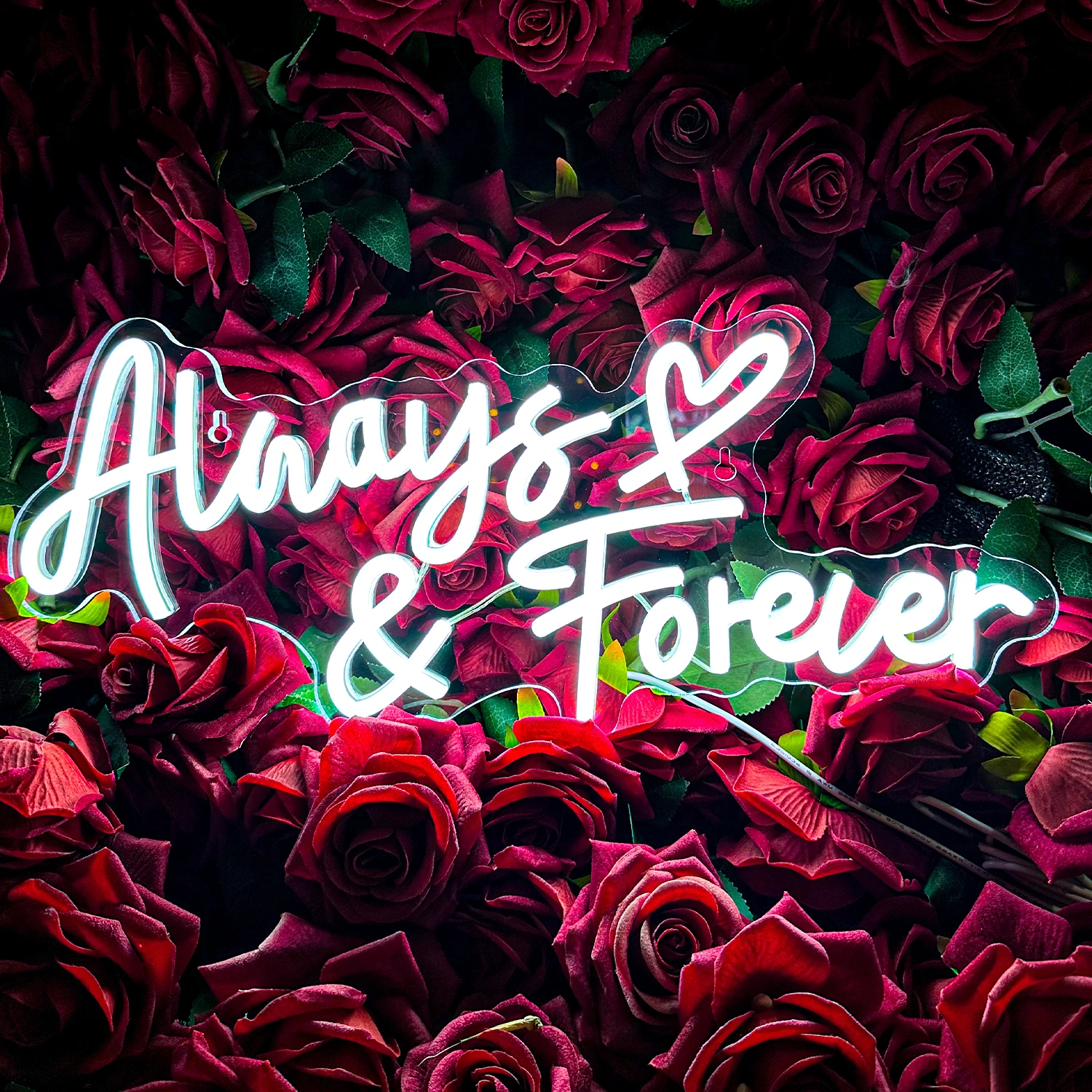 Always & Forever Wedding Neon Sign Personalized Neon Sign Engaged Decor ...