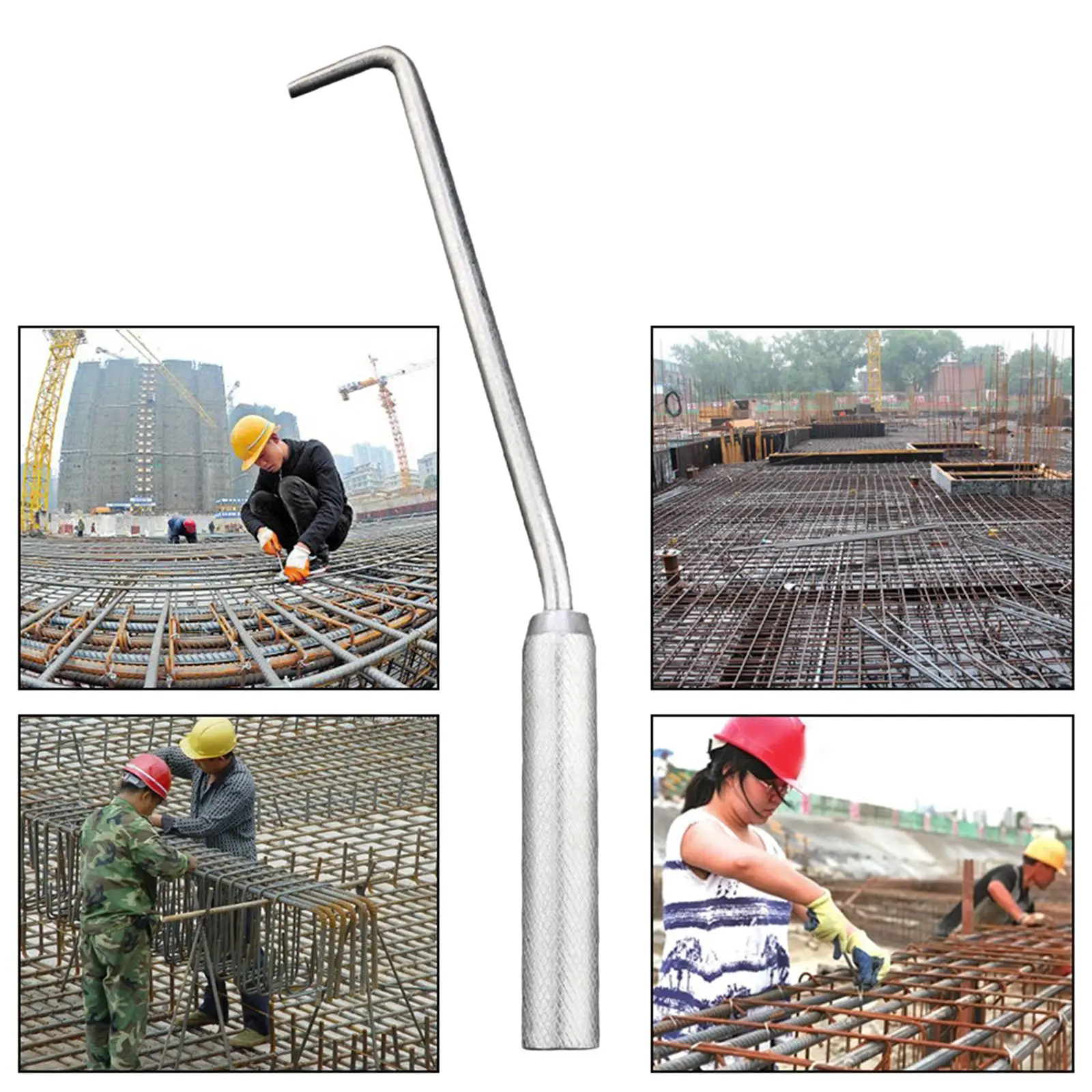 Thread Rebar Wire Twisting Tool with Hook Flexible Rotation Hand ...