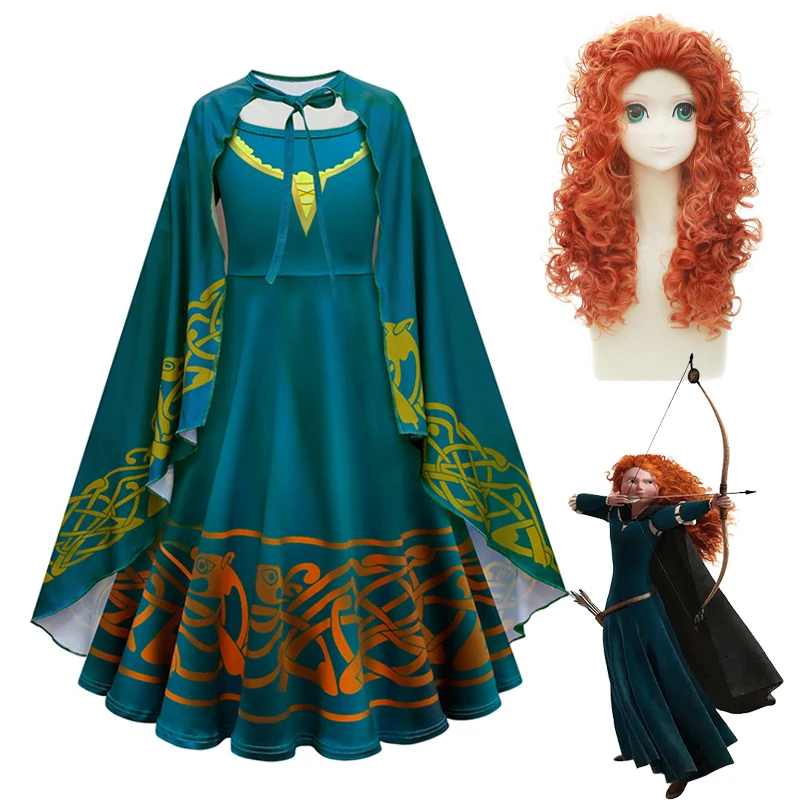 Brave-Merida-Costume-for-Girls-Disney-Merida-Princess-Dress-Kids ...