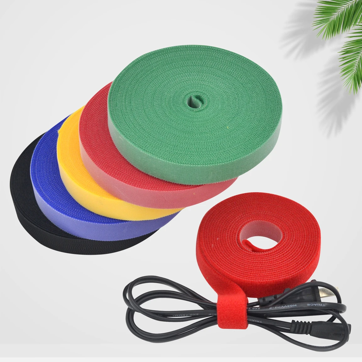 Detachable-cable-ties-storage-office-buckle-straps-nylon-data-cables ...