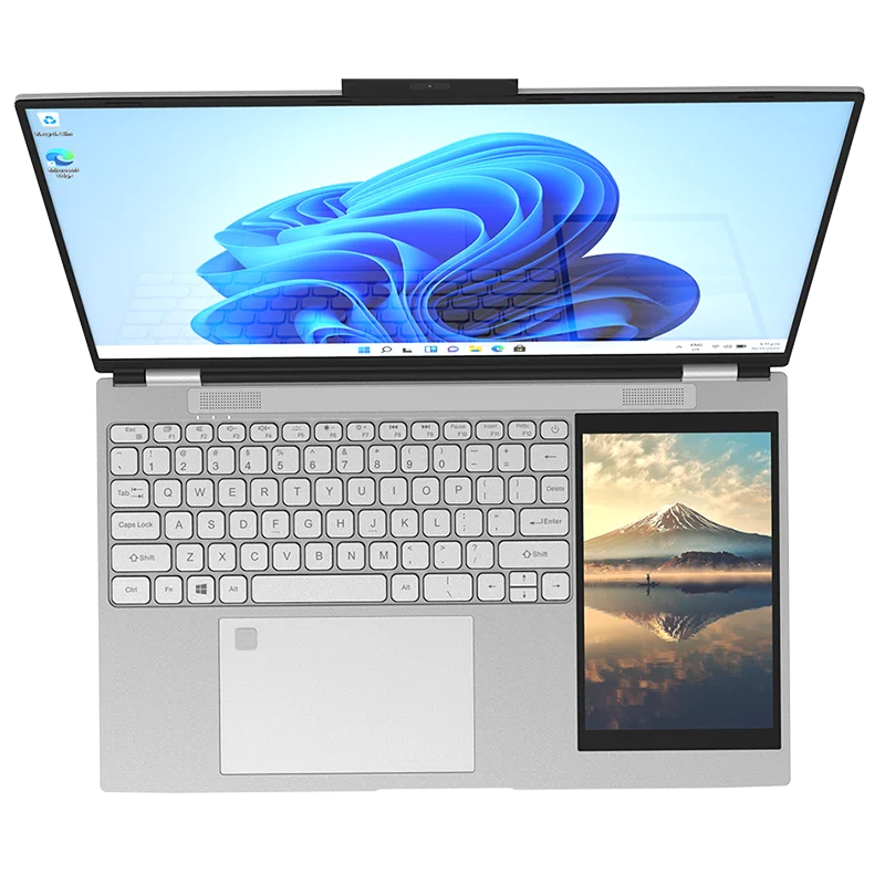 15,6 ''+ 7'' Dual Screen Business Laptop w/desbloqueio de impressão ...