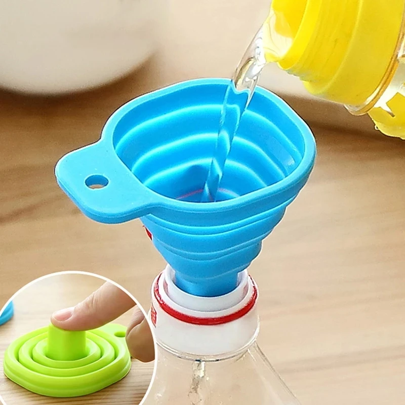 Silicone-Foldable-Funnel-Hopper-Folding-Funnels-Collapsible-Portable ...