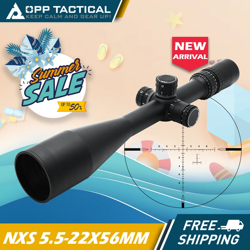 Tactical long range Riflescope NXS 5.5 22X56mm FFP Hunting Scope ...
