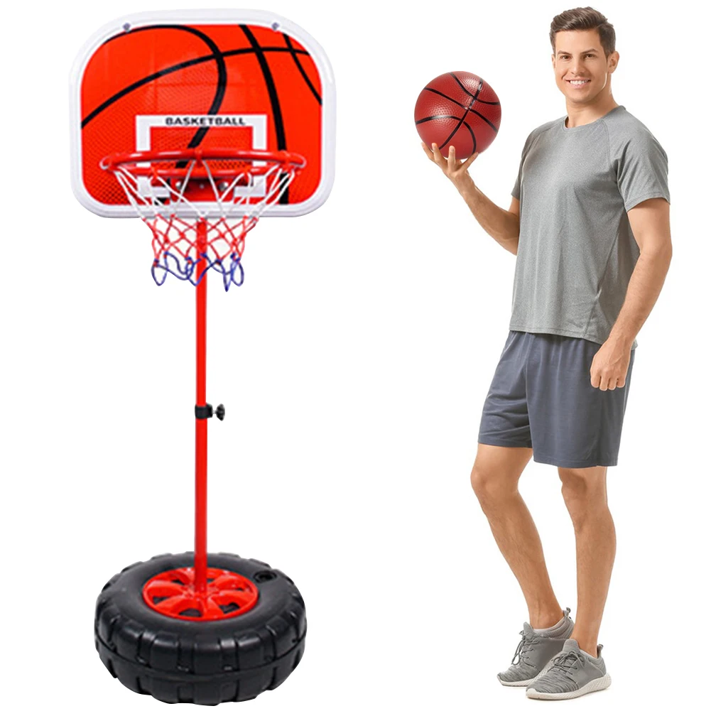 Kids-Basketball-Hoop-Stand-Mini-Basketball-Hoop-Height-Adjustable ...