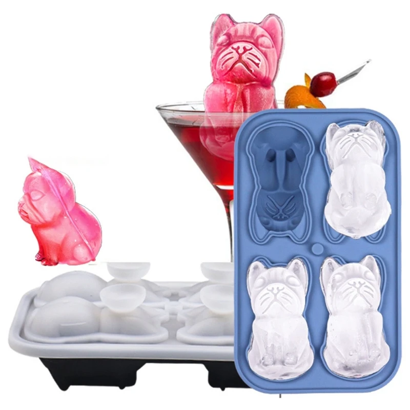 Bulldog Ice Molds Ice Cube Tray Moulds To Make Lovely 3D DIY Drink Ice ...