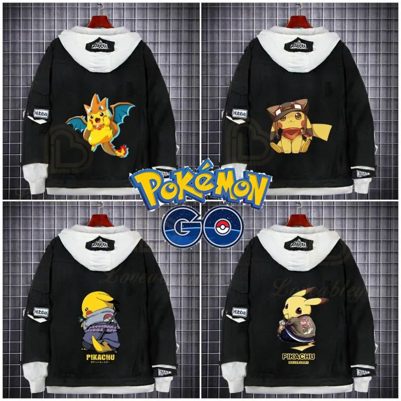 Pikachu-Girls-Sweatshirts-Cute-Anime-Black-Jean-Jacket-Pokemon-Spring ...