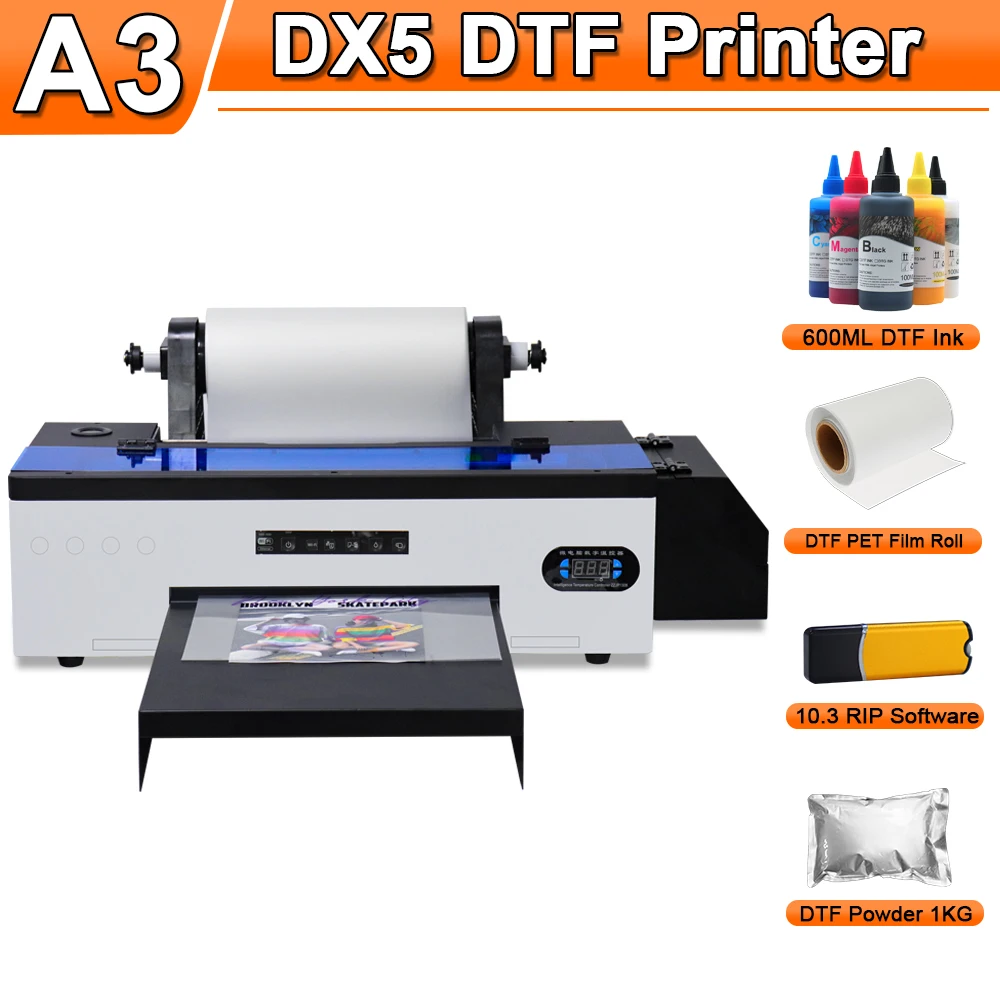 Dtf Printer For Epson Dx5 Dtf Transfer Film Printer With Film Roll Holder Dtf Heat Press ...