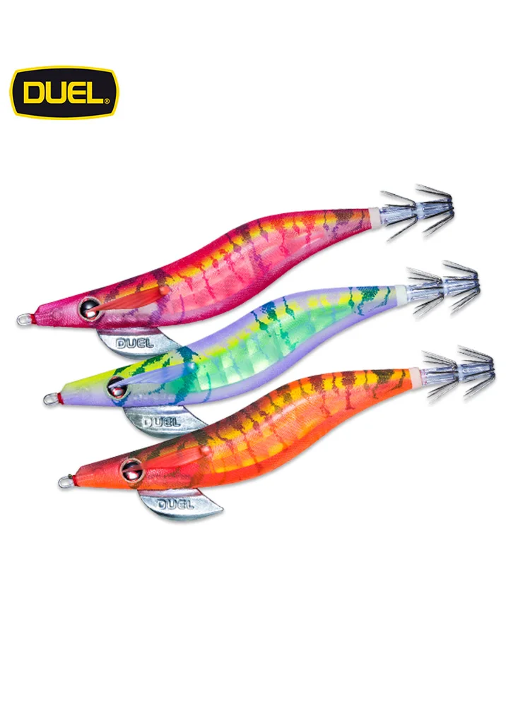 DUEL-Sea-Fishing-Simulation-Squid-Lure-EGI-JIG-Hook-Wooden-Shrimp ...