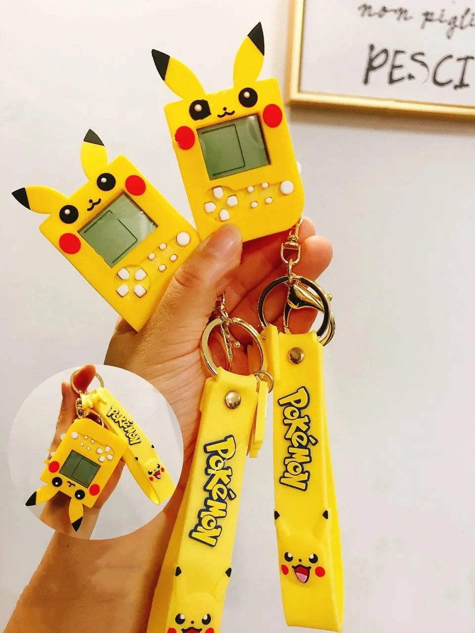 Anime-Pokemon-Game-Machine-Keychain-Pikachu-Cute-Figure-Key-ring ...