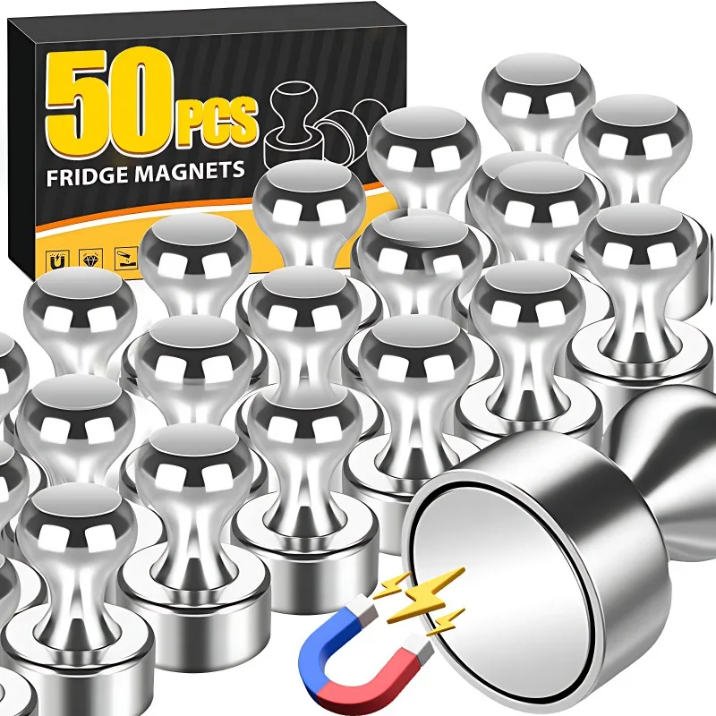 Mini-Strong-Magnetic-Pushpins-Neodymium-Metal-Magnet-Push-Pin-Suckers ...