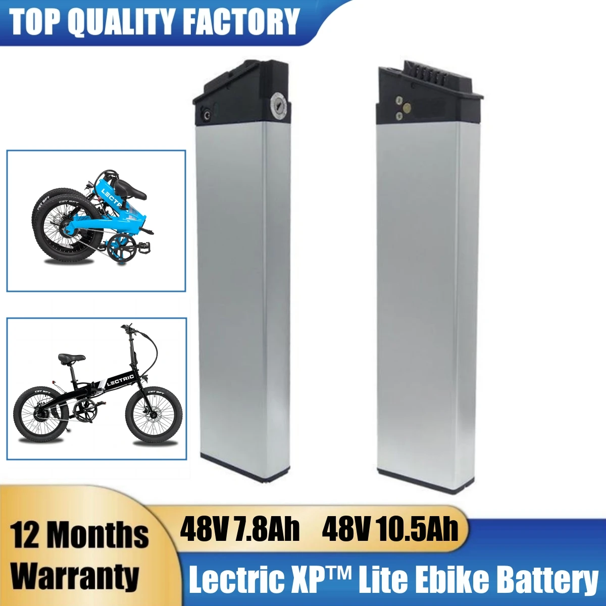 Lectric XP, XP™Lite Ebike Replacement Battery, 48V 7.8Ah 10.5Ah Folding Electric Bike Batteries ...