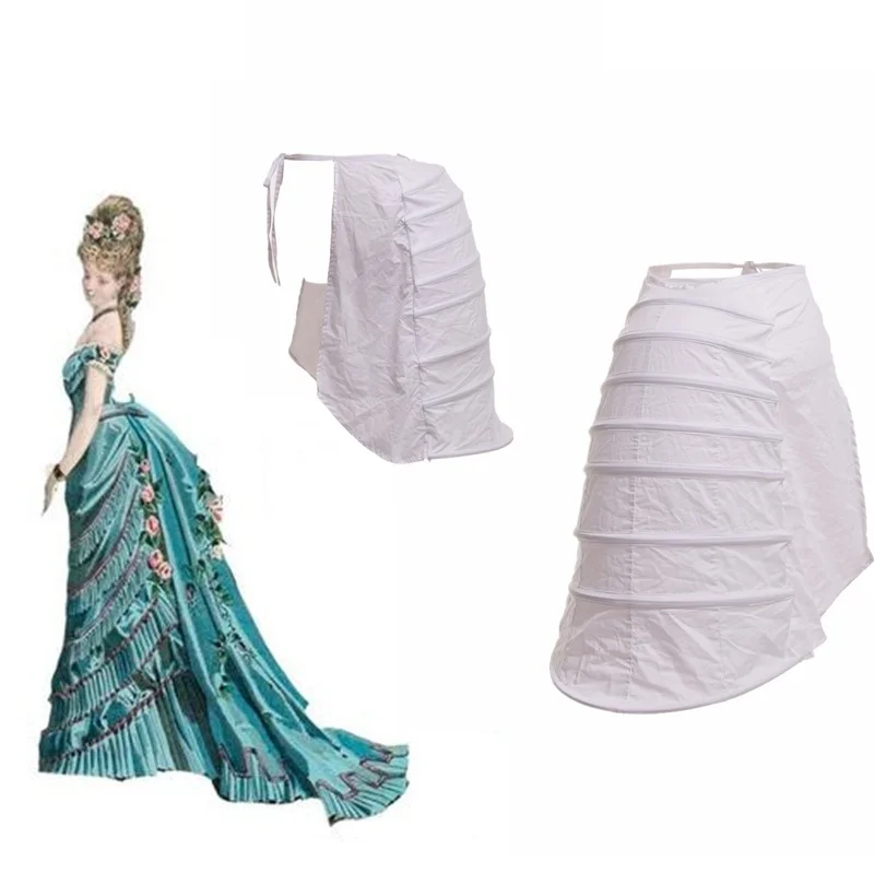 Victorian Petticoat Crinoline Underskirt Women Rococo Dress White Cage ...