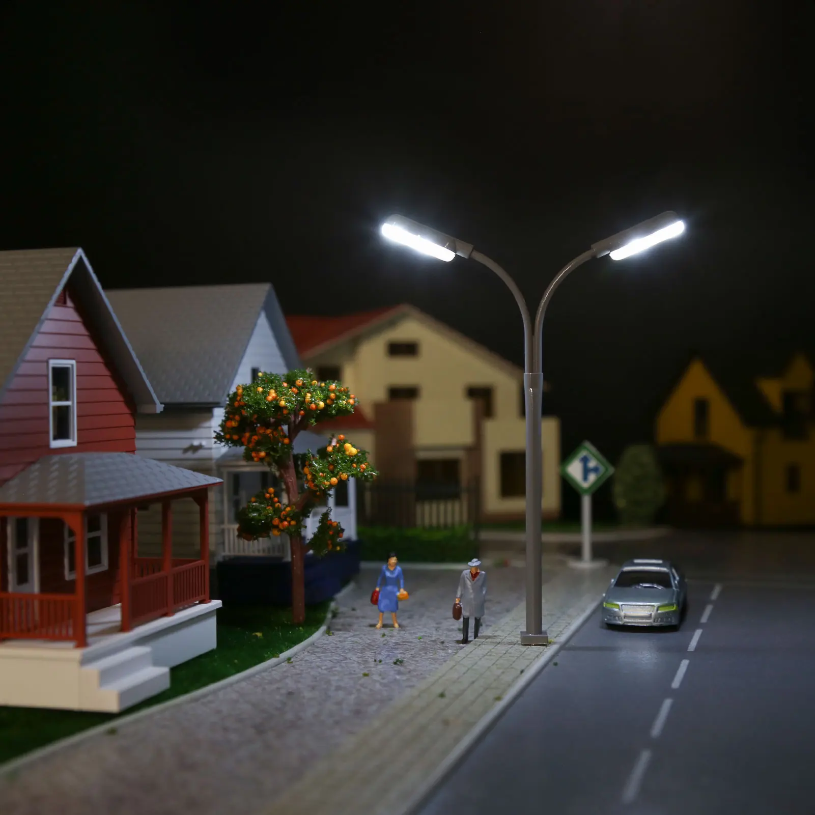 Evemodel-5pcs-Model-Trains-HO-Scale-1-87-Two-heads-Lamp-Street-Light ...