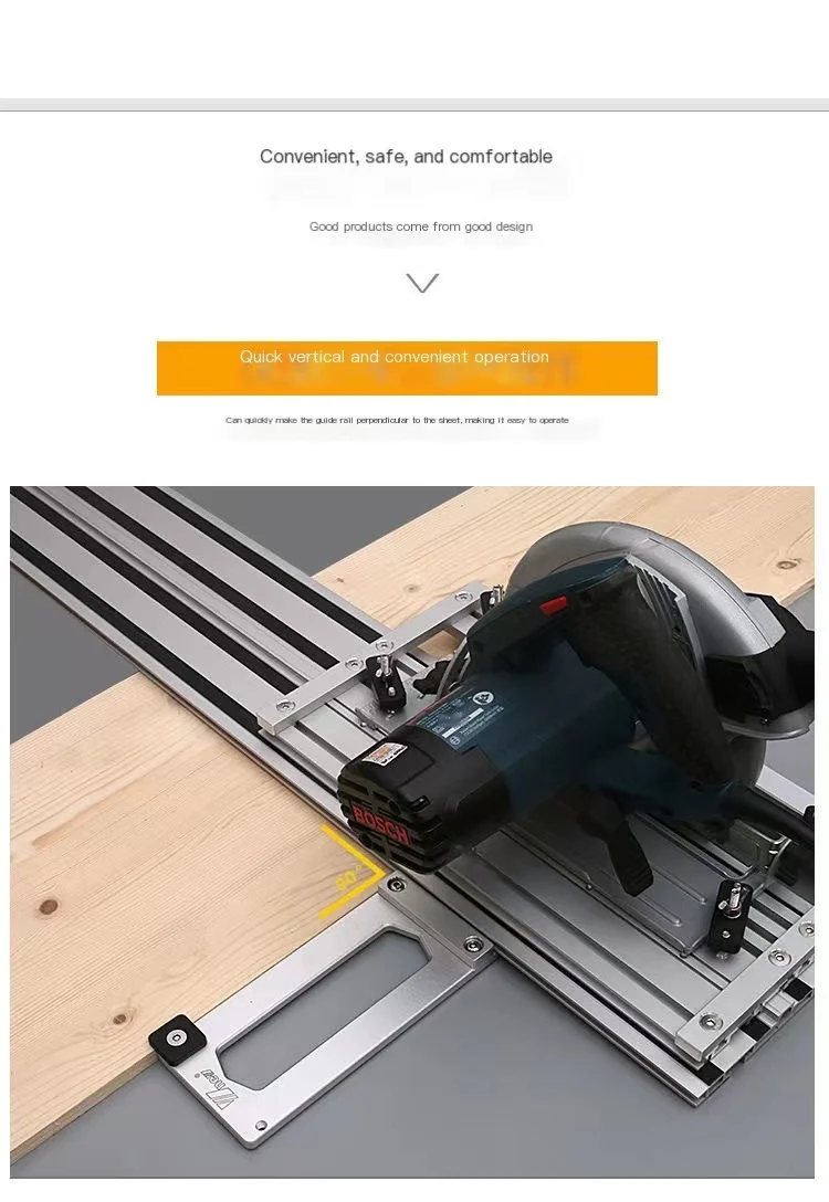 140cm 120cm DIY Woodworking 90° Right Angle Guide Rail Clamp Electric ...