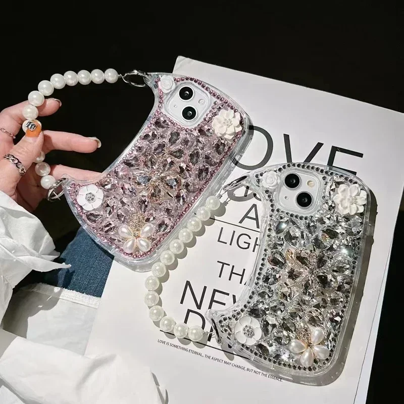 Luxury Designer Handbag Style Phone Cover with Jewels, for iPhone 15 ...