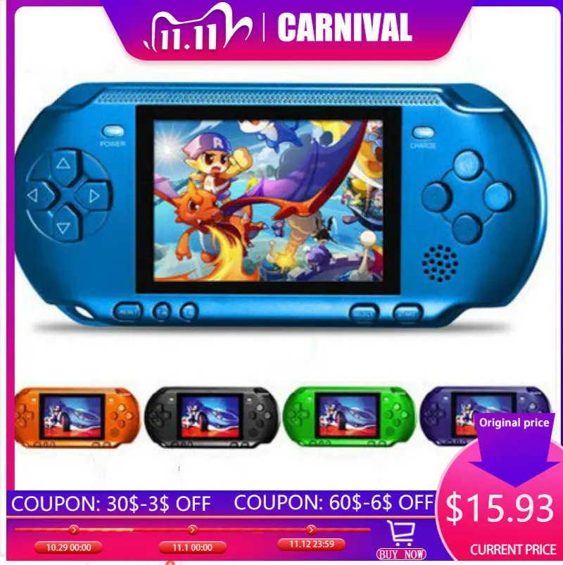 3'' Portable 16 Bit Retro Pxp3 Slim Station Video Games Player Handheld ...