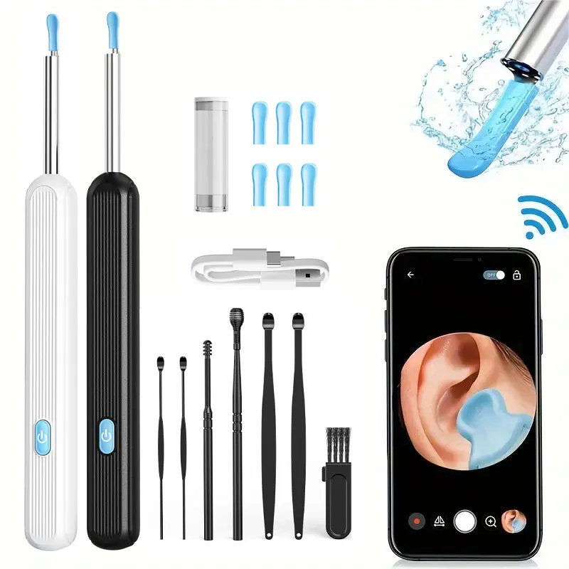 Ear-Cleaner-with-Camera-Set-Ear-Sticks-Otoscope-USB-C-Charging ...