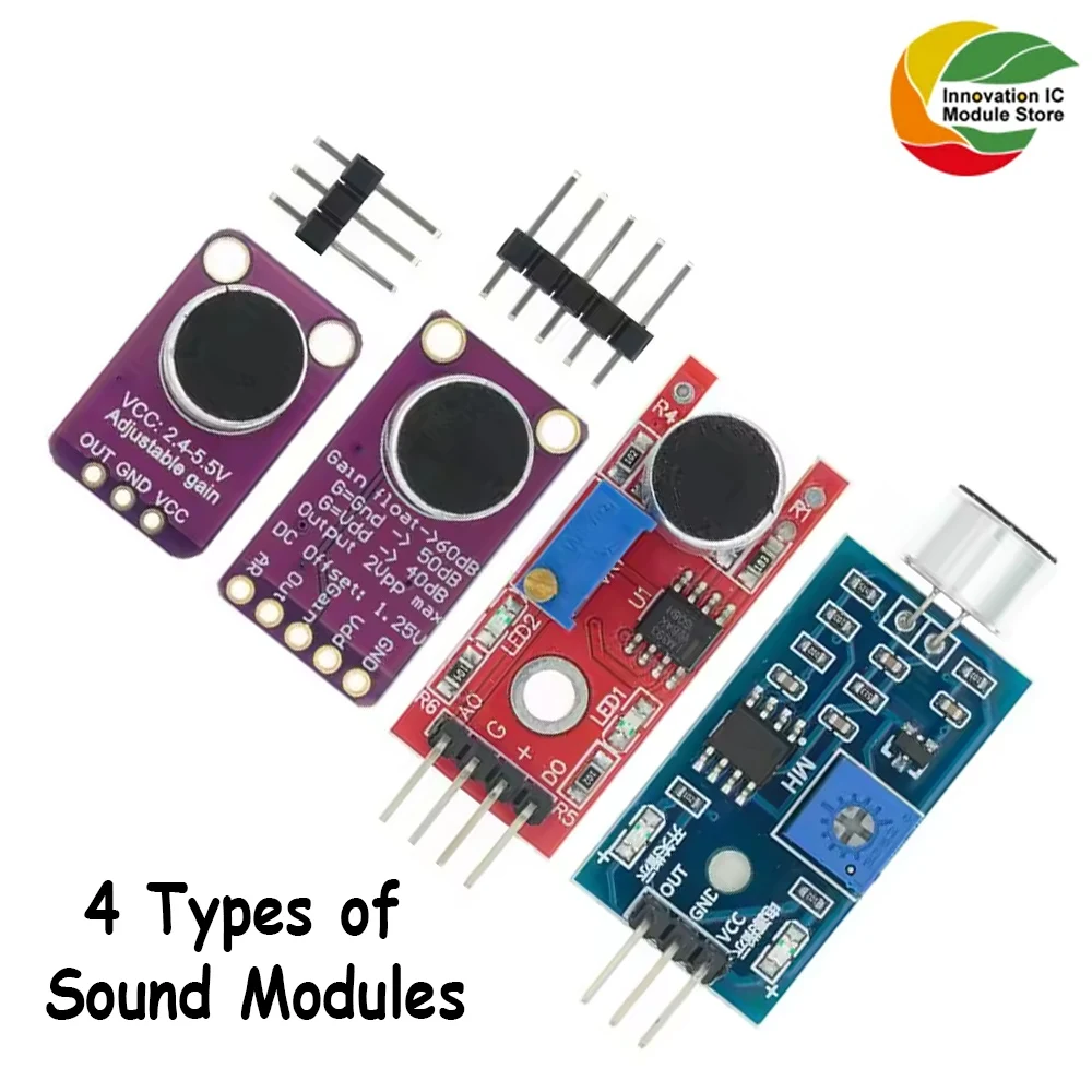 Sound Sensor Module Sound Control Sensor MAX4466 MAX9814 Switch ...