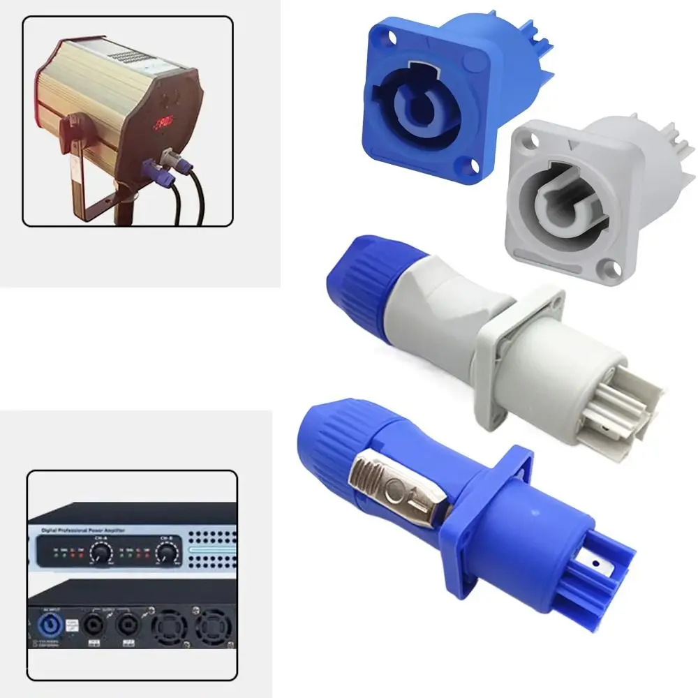 250V-Powercon-Connector-20A-Blue-White-NAC3FCA-NAC3FCB-AC-Male-Plug ...