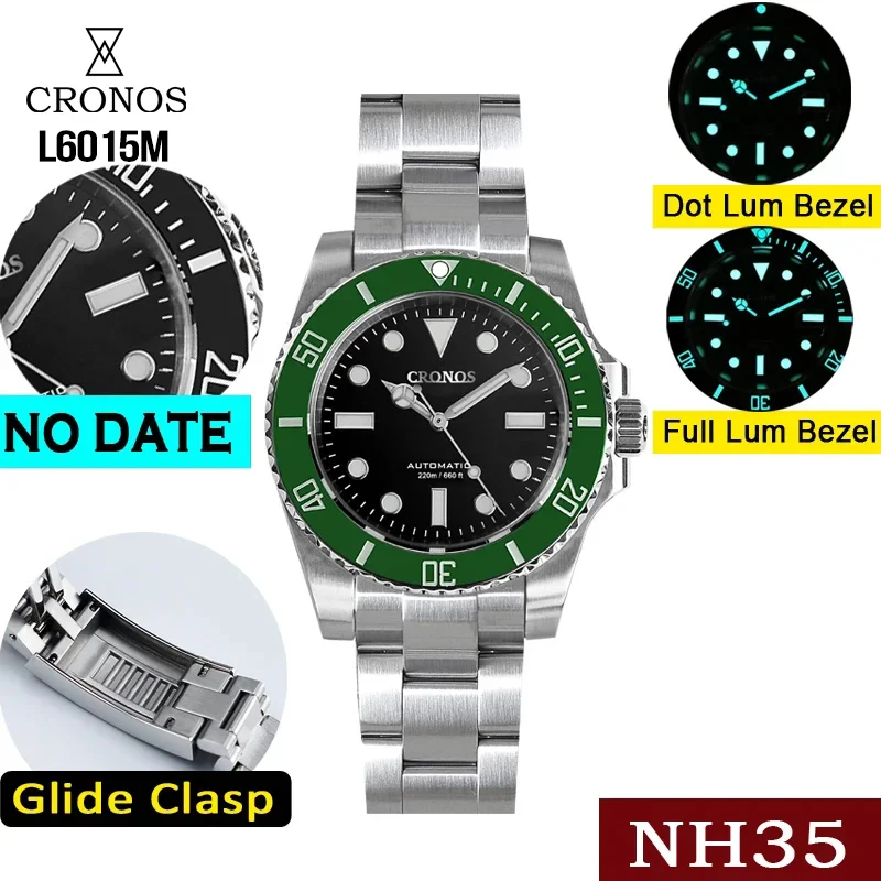 Cronos-40mm-Sub-Diver-Watch-L6015-NH35-Automatic-Sapphire-Crystal-Ceramic-Bezel-20ATM-Fashion ...