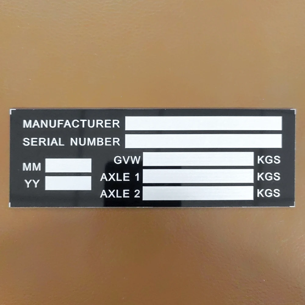 Etiqueta-de-identificaci-n-de-veh-culo-de-aluminio-en-blanco-o-grabado ...