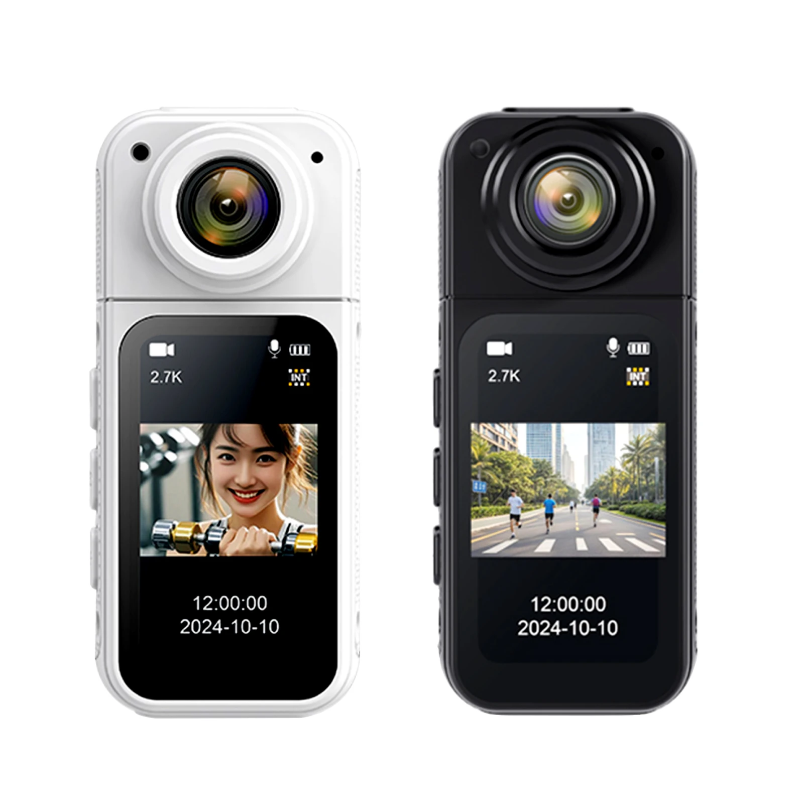 1.47" IPS Screen Action Camera 2.7K Video Thumb Camera with 180 ...