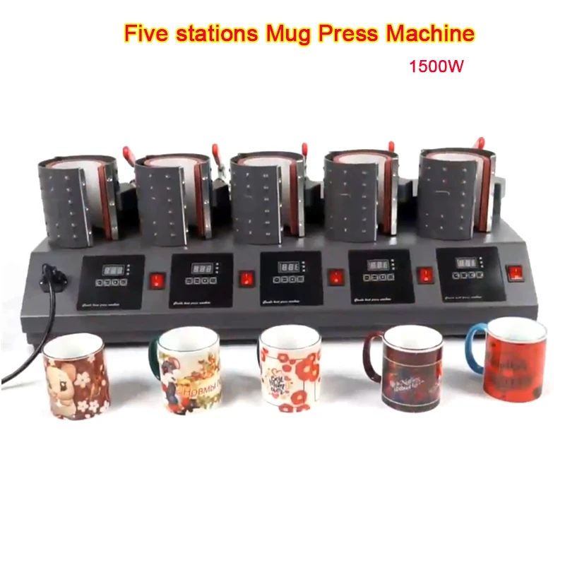 Five-stations-volume-production-Sublimation-Mug-Press-Machine-Mug-Heat ...