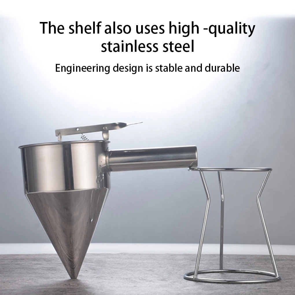 Piston-Funnel-Pancake-Batter-Dispenser-Stainless-Steel-Confectionery ...