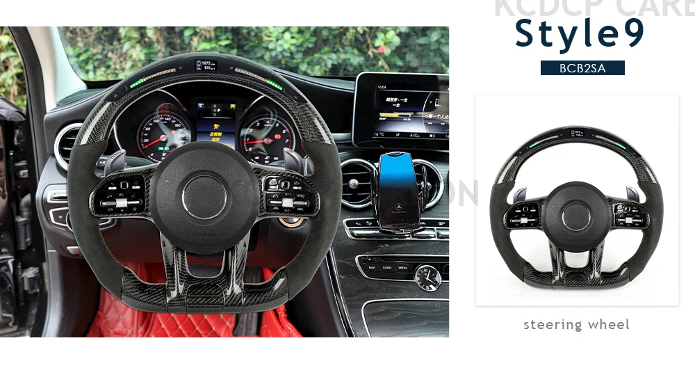 Carbon Fiber Steering Wheel For Mercedes Benz C63 E63 W213 C43 A45 G63 ...