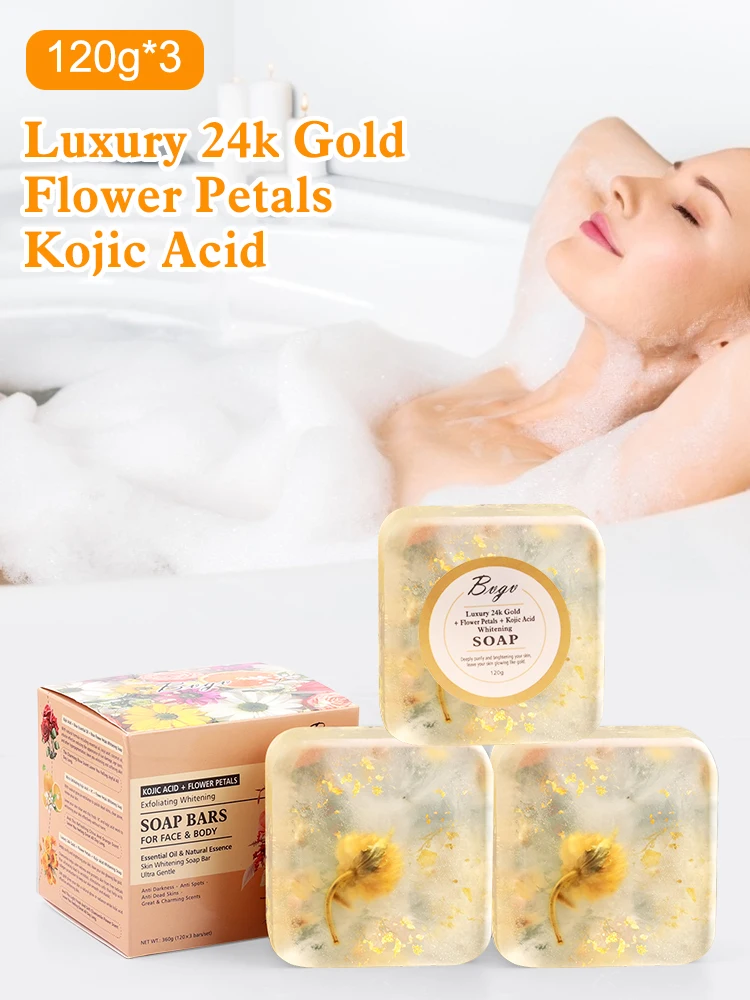 3Pcs-Set-Flower-Petals-Soap-120g-Face-Body-Cleansing-Repair-Wash ...