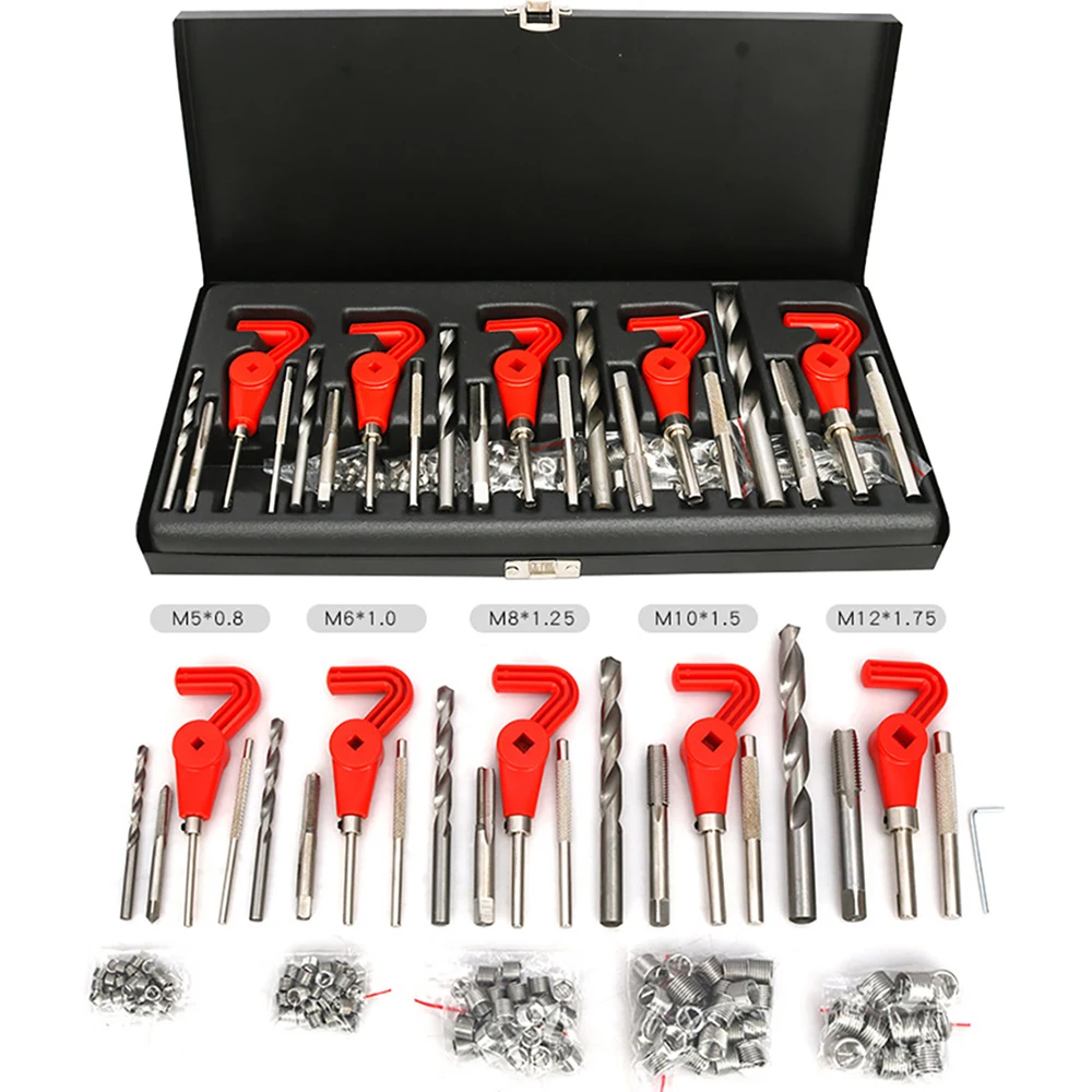 131pcs-NEW-Thread-Repair-Tool-Kit-M5-M6-M8-M10-M12-Tap-tapping-teeth ...