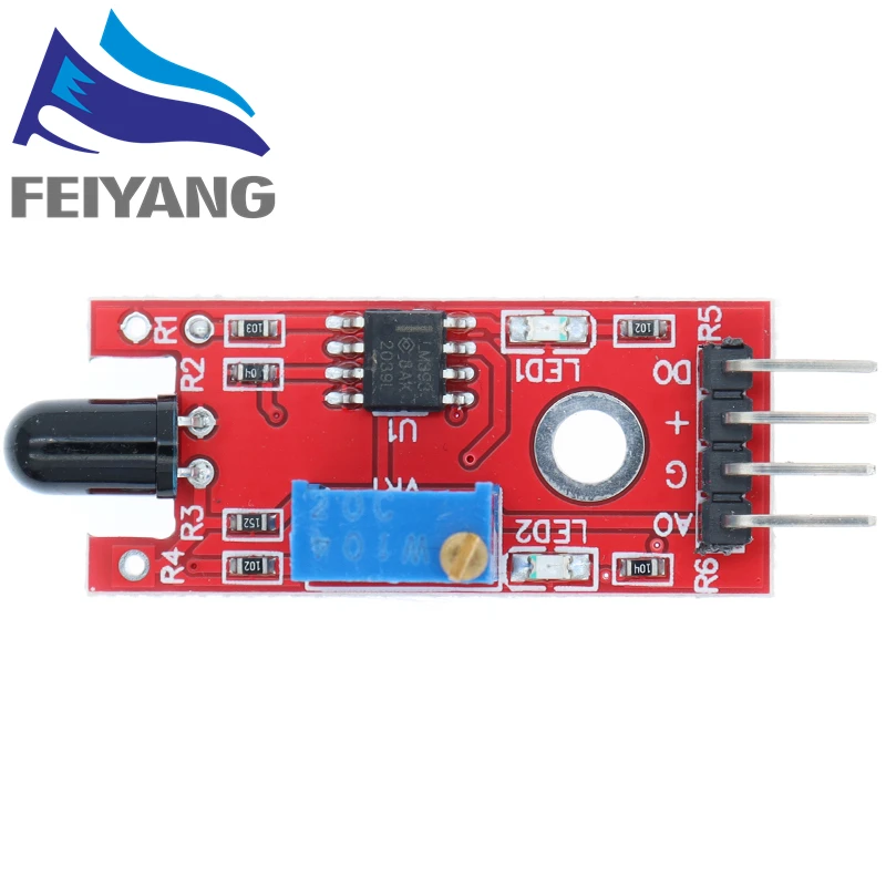 New-4PIN-KY-026-Flame-Sensor-Module-IR-Sensor-Detector-Module ...