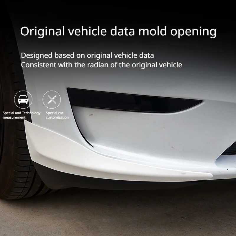 For-Tesla-Model-Y-Front-Bumper-Corner-Anti-Collision-Strip-Front-Bar ...