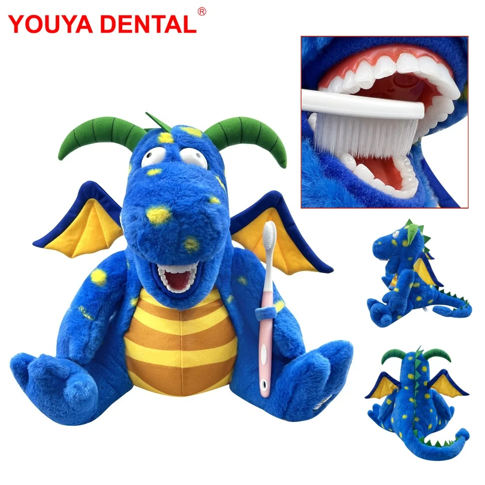 Dinosaur-Dental-Plush-Toys-With-Teeth-Model-Toothbrush-Kids-Brushing ...