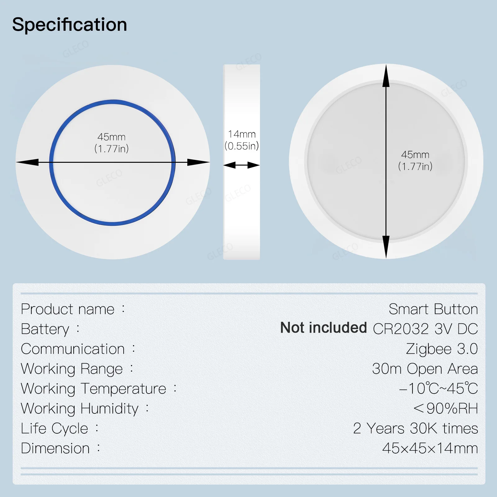 Tuya ZigBee Smart Button Scene Switch Wireless Remote on Off Key ...