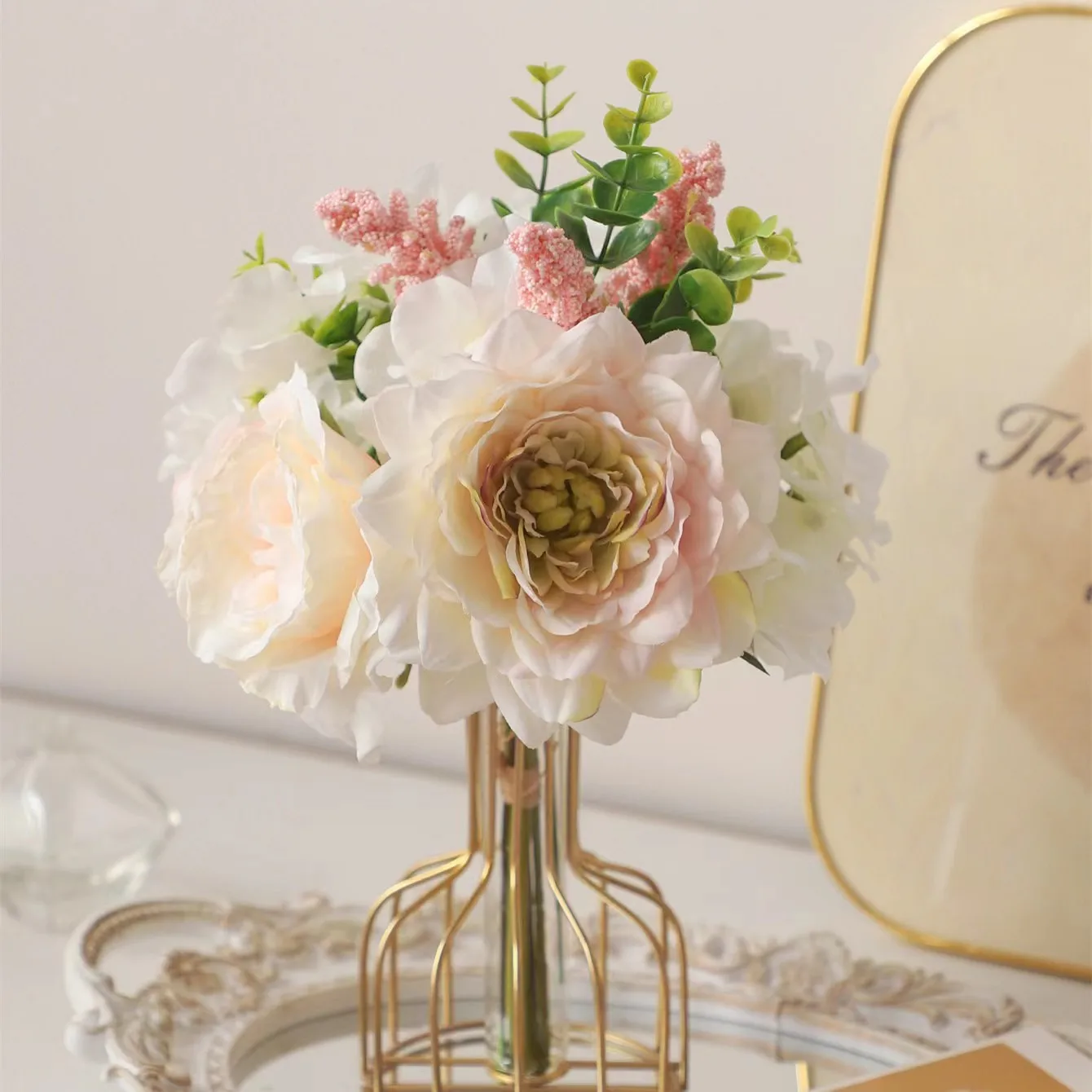 Simulation-Flower-Dahlia-Rose-Bouquet-Living-Room-Home-Home-Garden ...