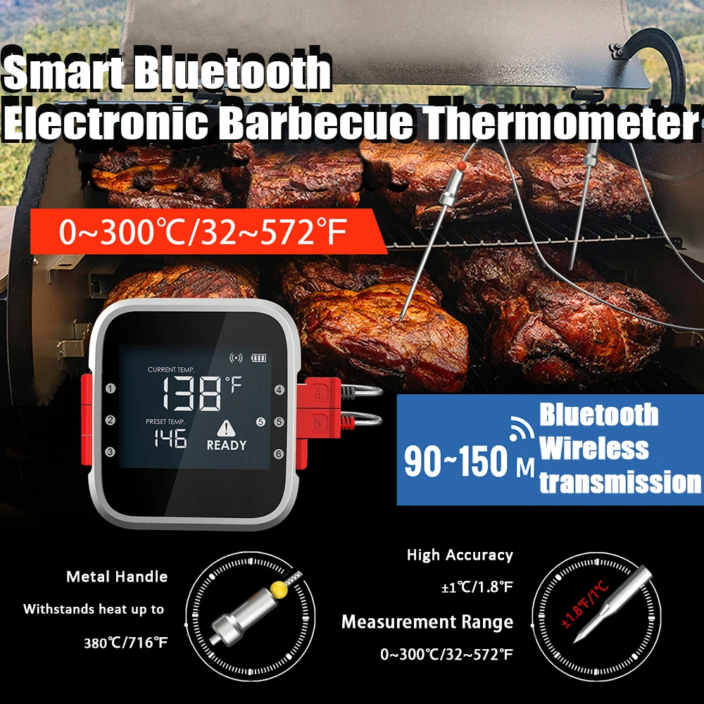 Digital-Bluetooth-Smart-BBQ-Thermometer-Remote-Monitoring-Backlight-LED ...