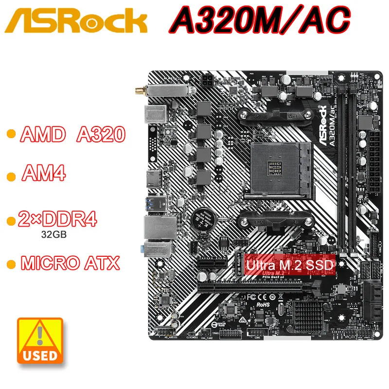 A320-A320M-Motherboard-ASRock-A320M-AC-Motherboard-AMD-AM4-For-Ryzen-5 ...