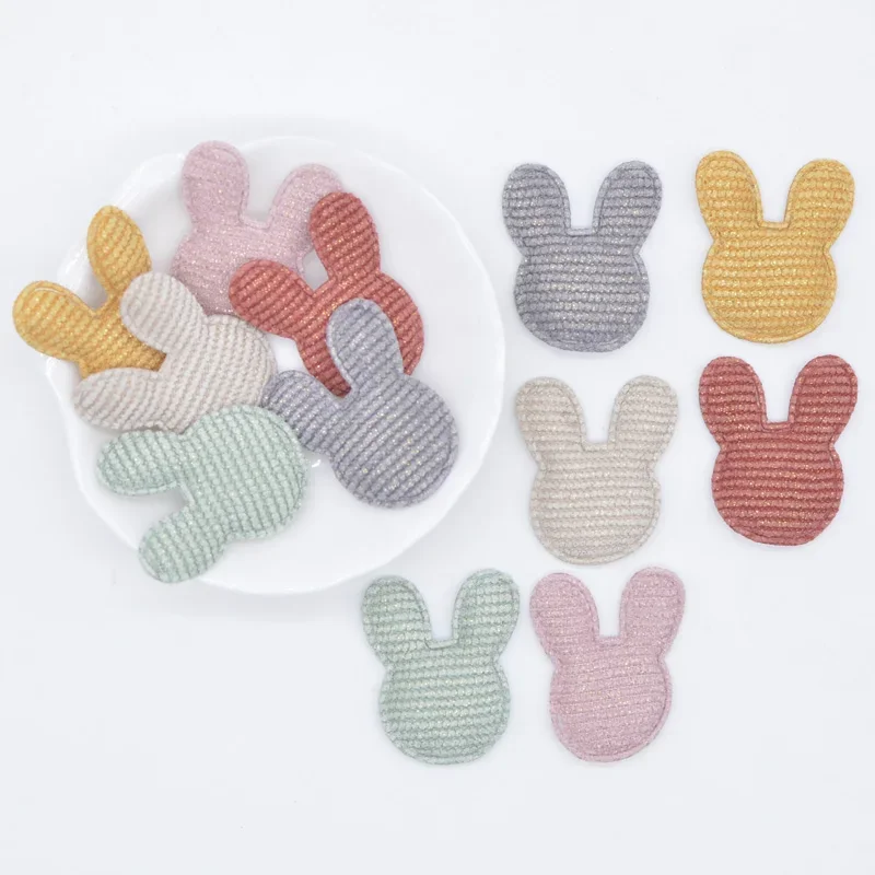 50Pcs-lot-30-32mm-Padded-Glitter-Cloth-Rabbit-Appliques-for-DIY-Hat ...