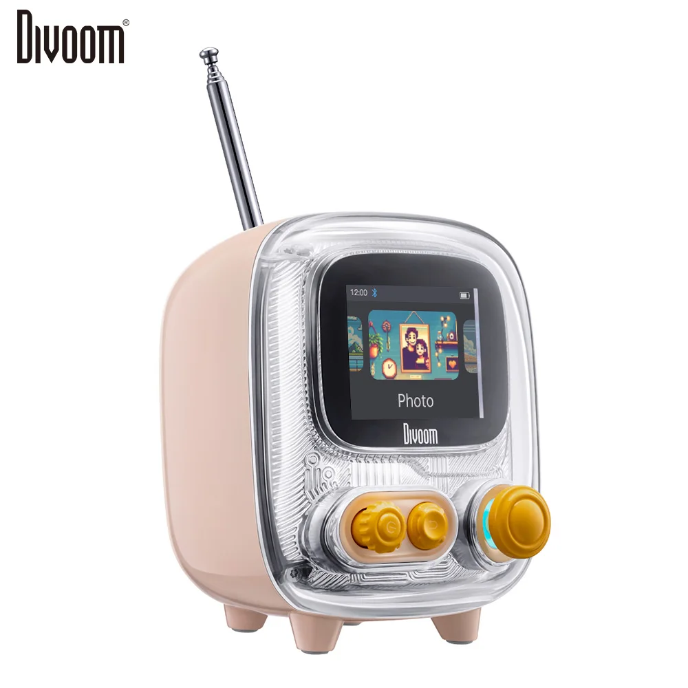 Divoom-T-tiivoom-2-mini-Portable-FM-Bluetooth-Speaker-Pixel-Art-Alarm ...