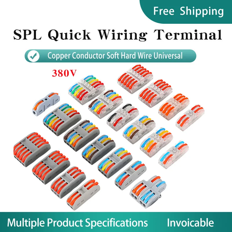 1-In-Multiple-Out-SPL-Quick-Wiring-Terminal-Splitter-Wiring-Cable-Push ...