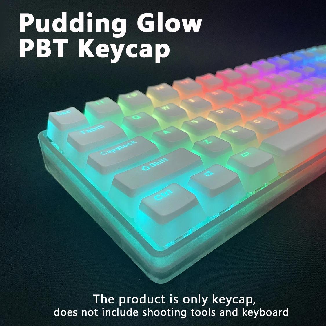 129-Keys-PBT-Keycap-Double-Layer-Pudding-Keycaps-English-Personalized ...
