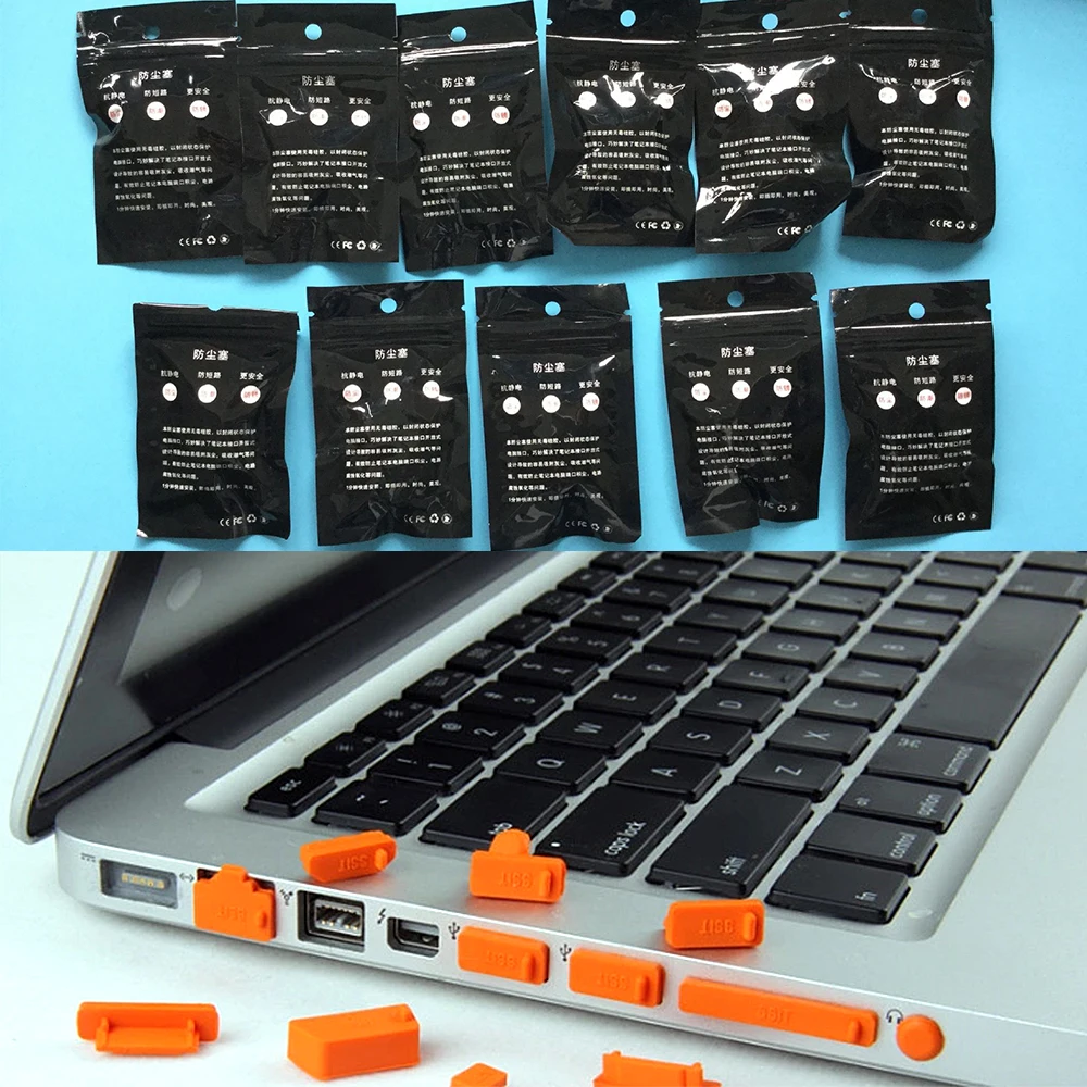 16Pcs-Set-Universal-Silicone-Laptop-Anti-dust-Plug-Notebook-Dustproof ...